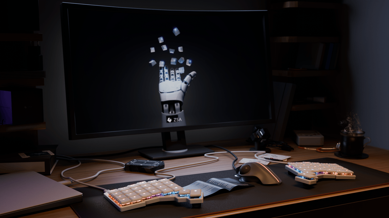 The Voyager: A powerful, low-profile, split ergonomic keyboard | zsa.io